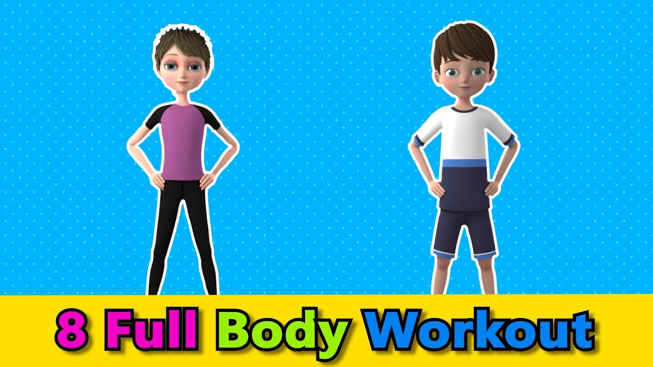 KIDS WORKOUT: 8 BEST FULL BODY EXERCISES | Kids Exercise - YouTube