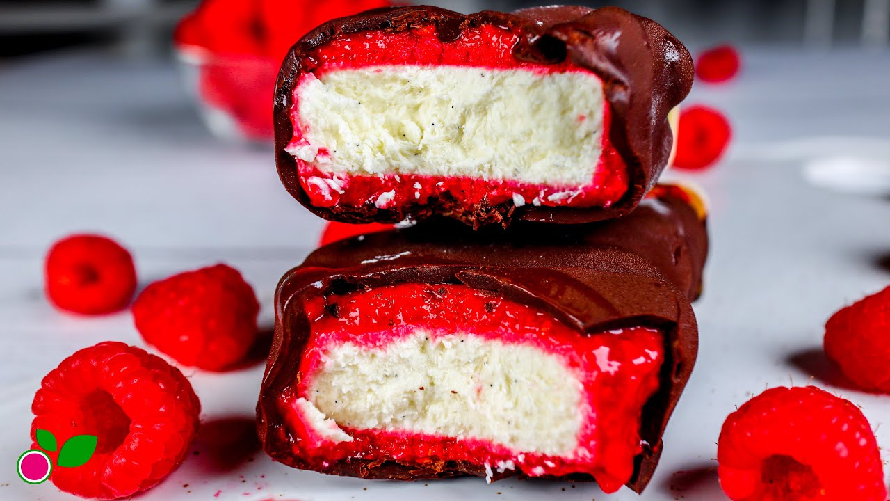 🍫🍓 Paleta Magnum Keto de Vainilla con Frambuesa Cubierta de Chocolate ...