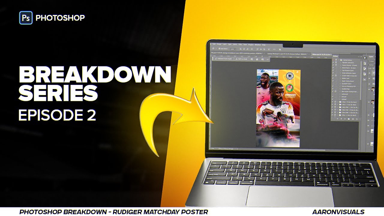 Breakdown Series Episode 2 - Antonio Rudiger Matchday Poster Design - YouTube