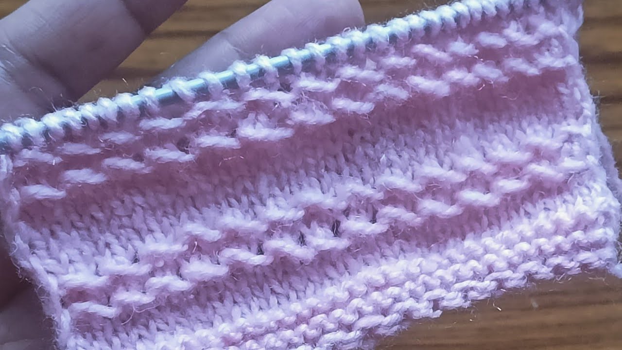 Beautiful relief knitting pattern @Learning_Knitting - YouTube
