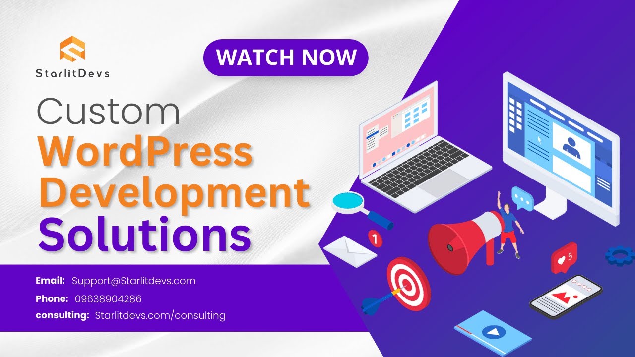 Get custom wordpress development services by starlitdevs today for your business. - YouTube