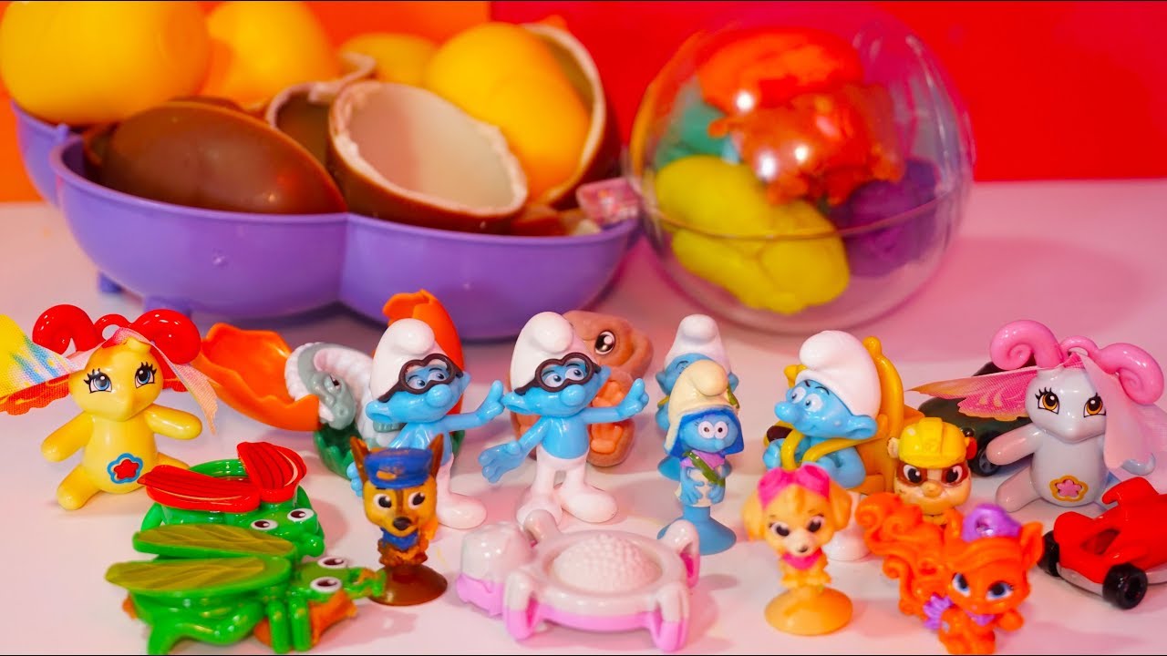 Barbie Princess Doll | Smurfs Kinder Surprise Eggs Toys Opening Kids ...