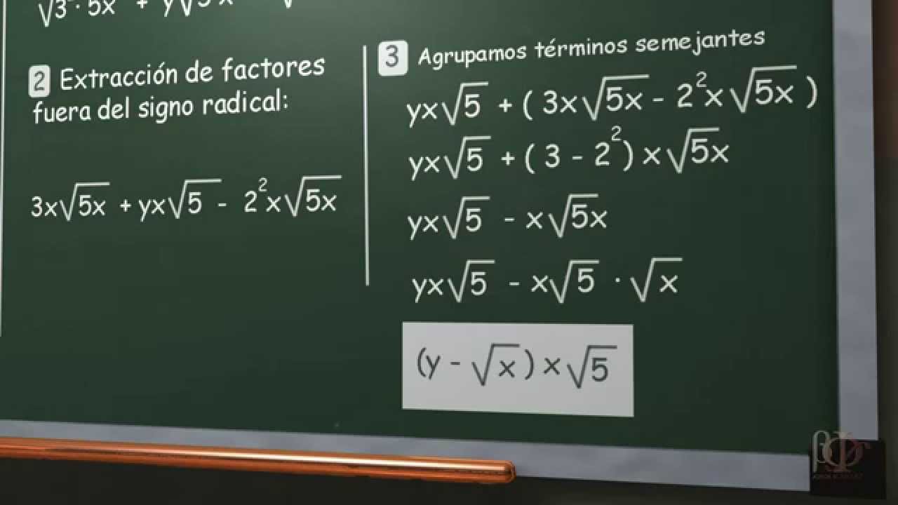 Cómo sumar y restar raíces - radicales - YouTube