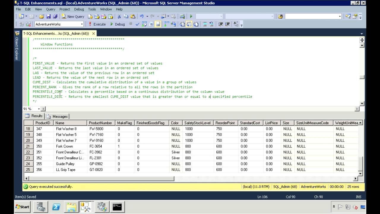 SQL Server 2012 - New T-SQL Enhancements - YouTube