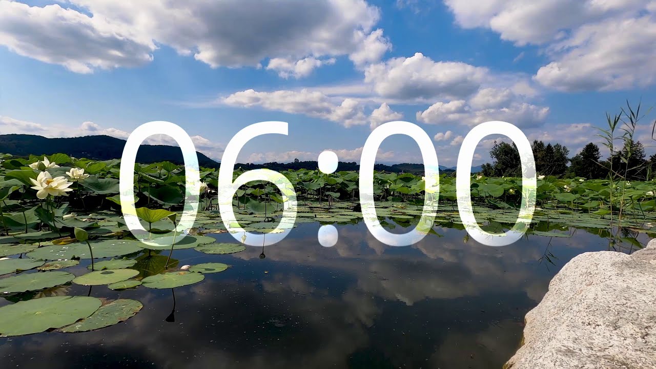 6 Minute Timer with Alarm Bell - Relaxing Acoustic Guitar - YouTube
