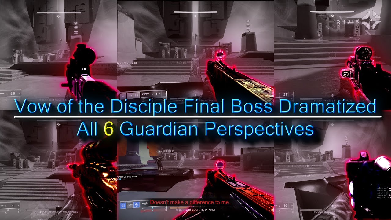 Vow Rhulk Raid Boss Dramatized (All 6 Perspectives) #destiny2 #motw ...