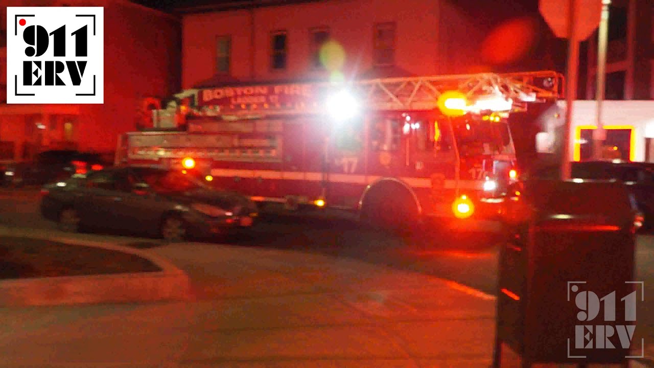 Boston Fire Ladder 17 Responding - YouTube
