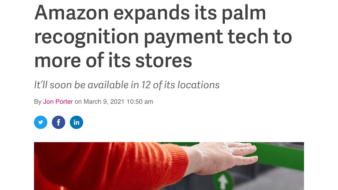Amazon One to expands its palm recognition payment tech - YouTube