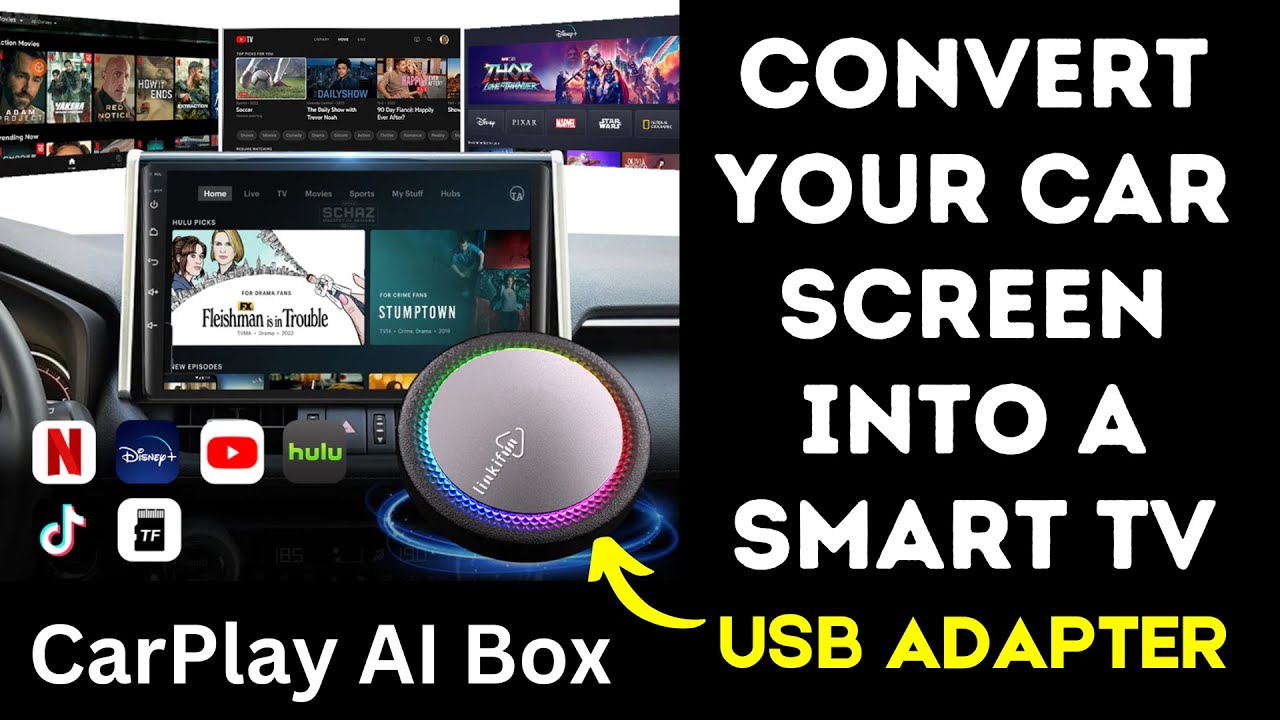 Turn Your Car Screen into a Smart TV with this CarPlay USB Adapter ...