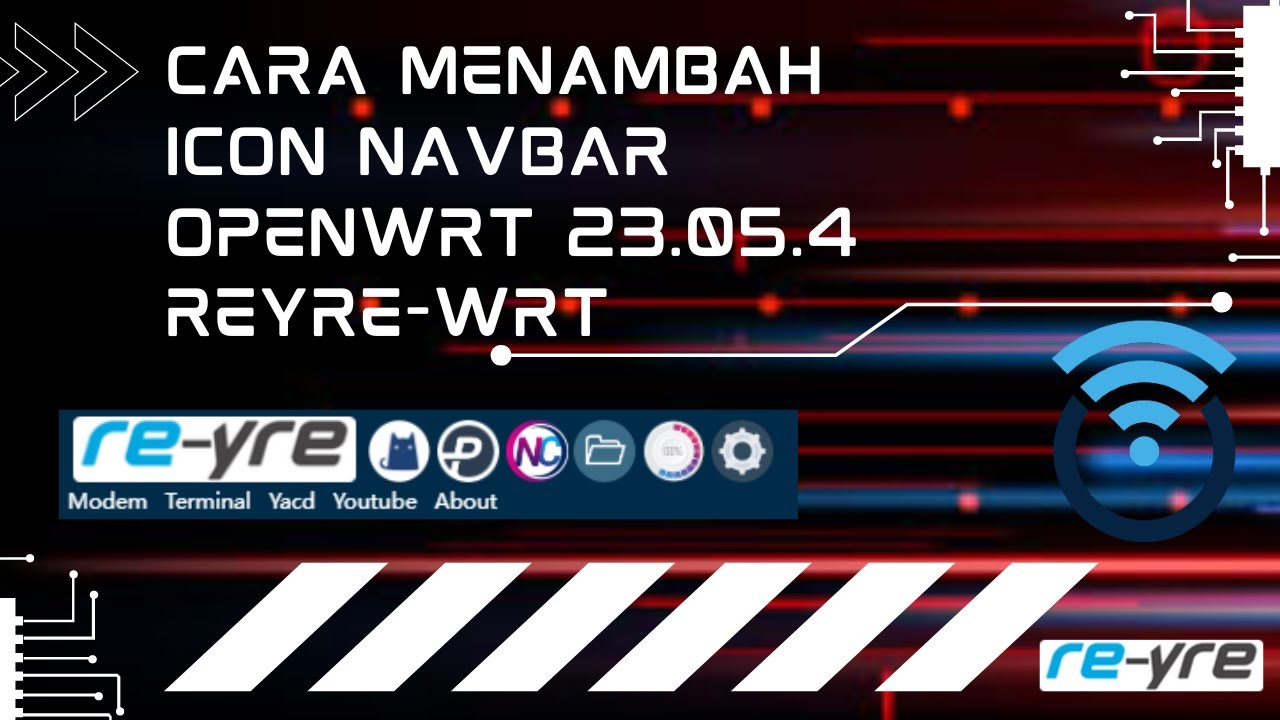 Cara tambah icon navbar openwrt 23.05.4 | REYRE-WRT - YouTube