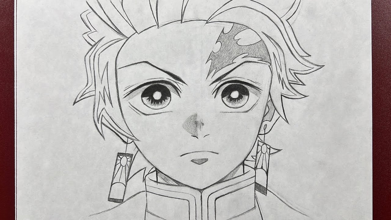 How to draw tanjiro kamado step-by-step | anime drawing | drawing ...