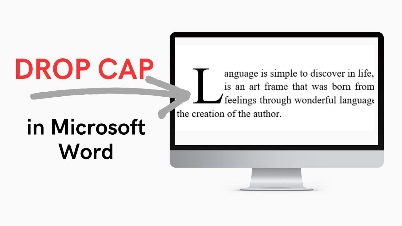 Insert DROP CAP in Microsoft Word - YouTube