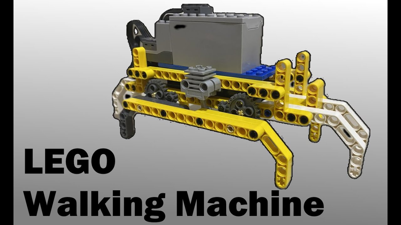 LEGO MOC Walking Machine Built with Train Engine - YouTube