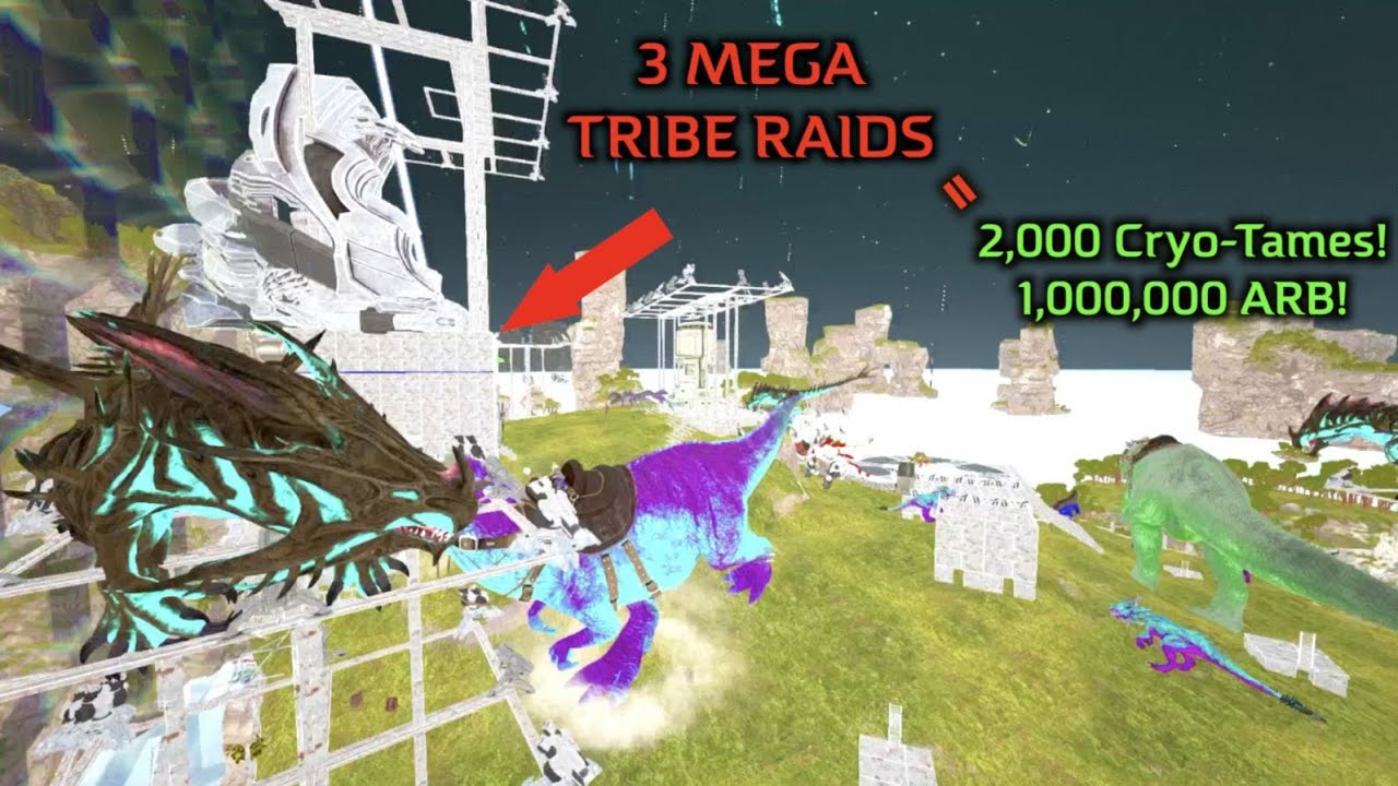 GOING on a RAMPAGE and RAIDING 3 MEGA TRIBES in 1 DAY!? ARK Official ...
