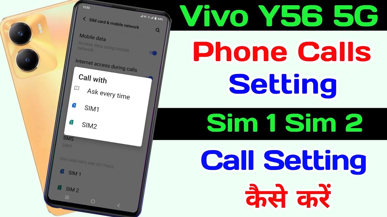 How To Vivo Y56 Phone Calls Setting ll How To Manage Ask Every Time ...
