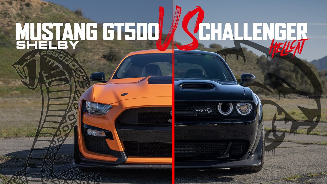 Shelby GT500 vs. Challenger SRT Hellcat (SUPERCHARGED V8 SHOWDOWN ...