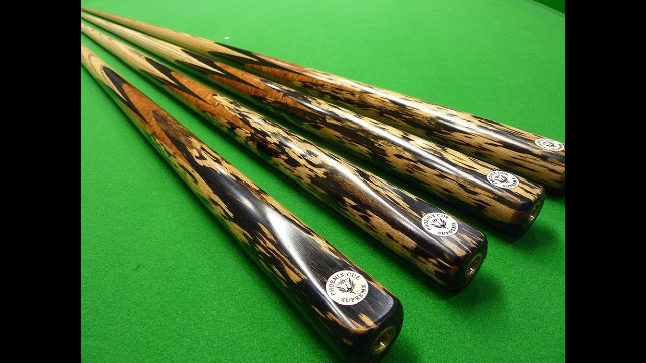 1pc Supreme Special Hand spliced cue - Ebony, Amboyna Burr & Black ...