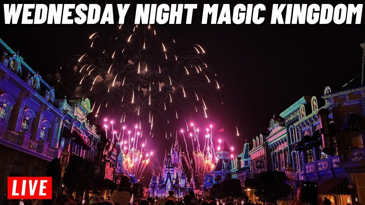 🔴 LIVE: Magical Wednesday at Magic Kingdom Happily ever after fireworks ...