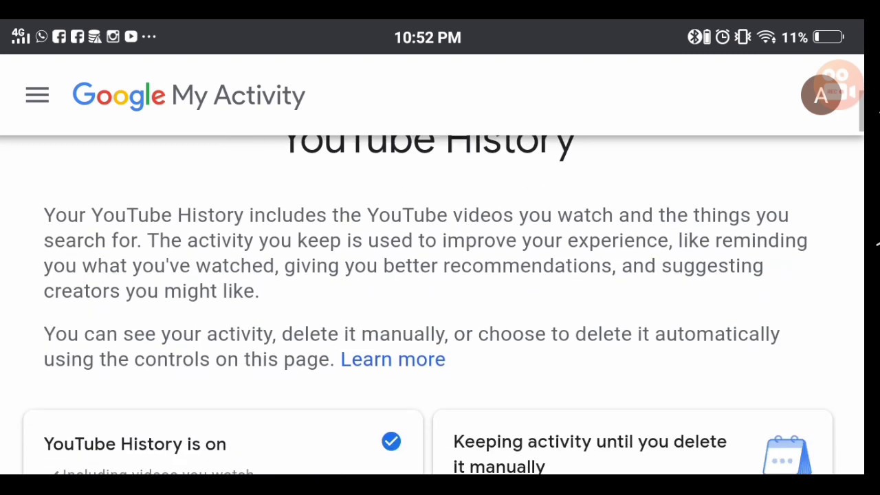 Manage Youtube History And Activities | Youtube Activity & Manage ...