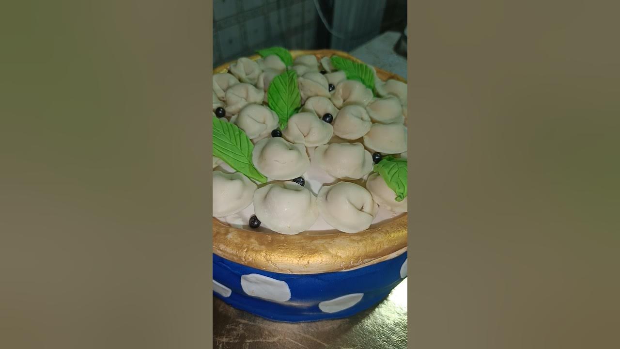 Тортик "Кастрюля пельменей" 🎂 (пельмени из шоколада с миндалëм внутри ...