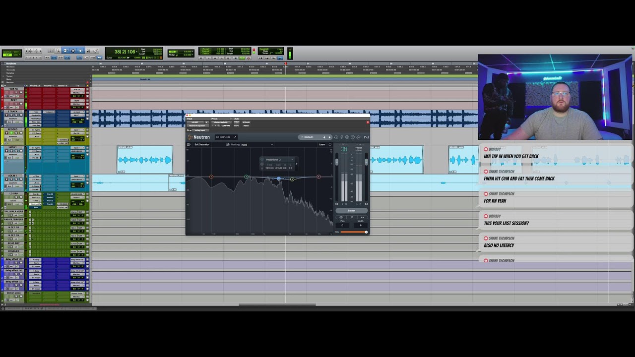 LIVE STUDIO SESSION IN PROTOOLS WITH SHANE THOMPSON - YouTube