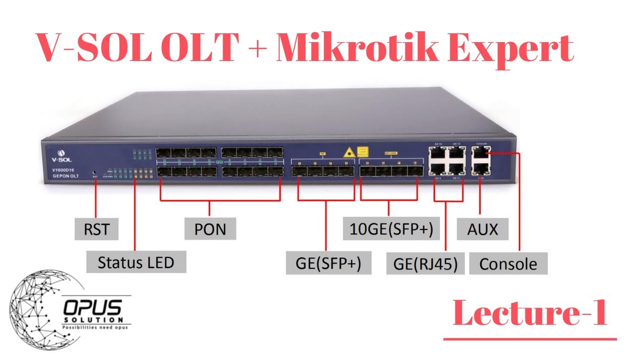 1- Lecture | V-SOL OLT + Mikrotik Expert New Course | Urdu - YouTube