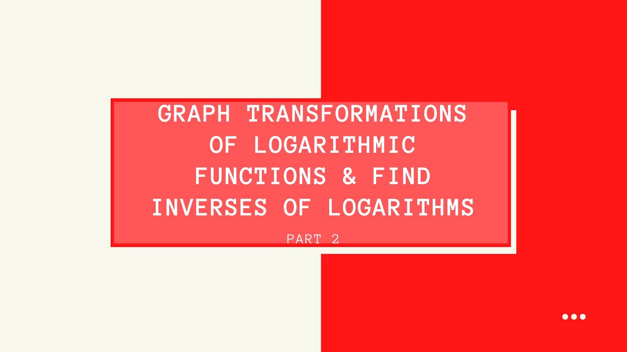 Algebra 2 Topic 35: Graph Transformations of Logarithmic Functions ...