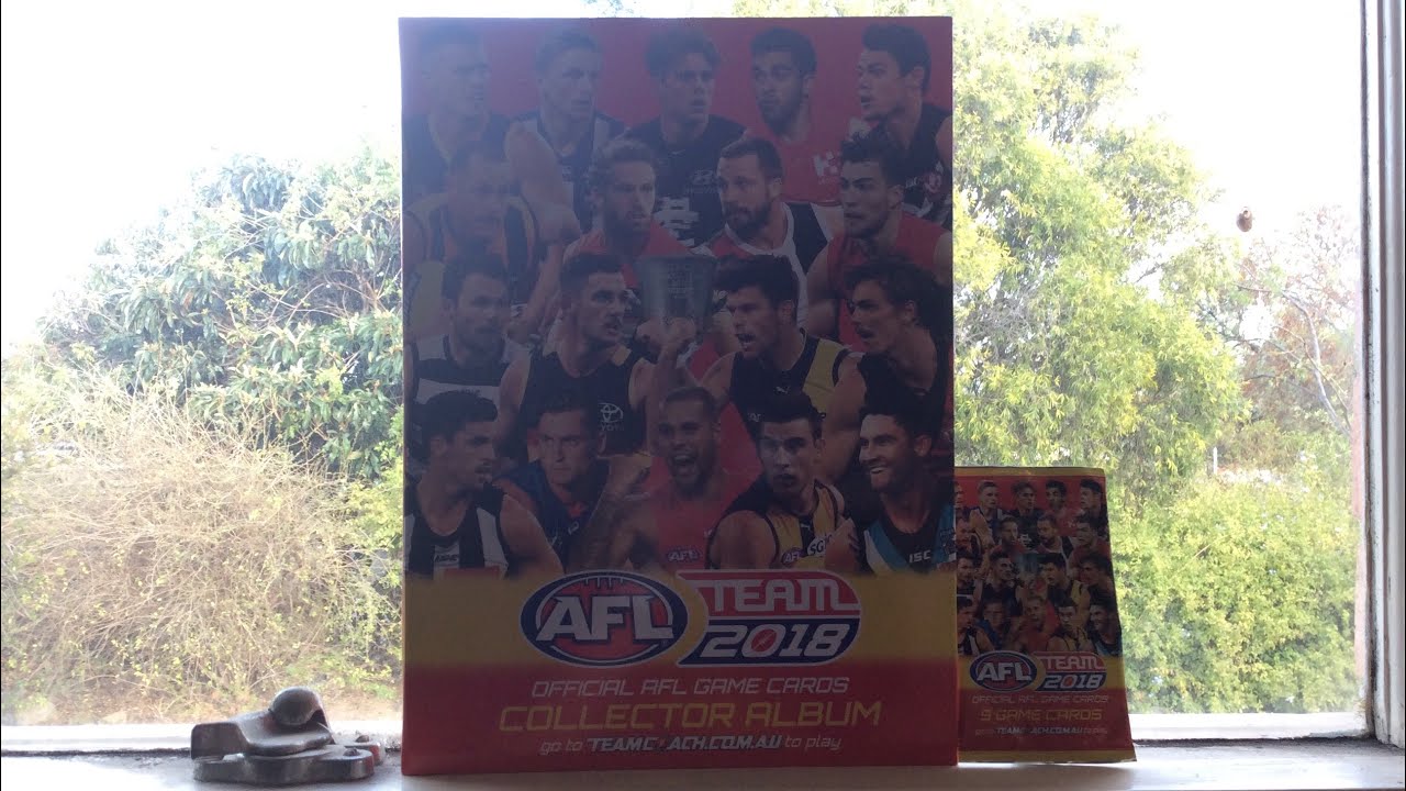 Unboxing The AFL Teamcoach 2018 Album & 1 Pack Of Cards - YouTube