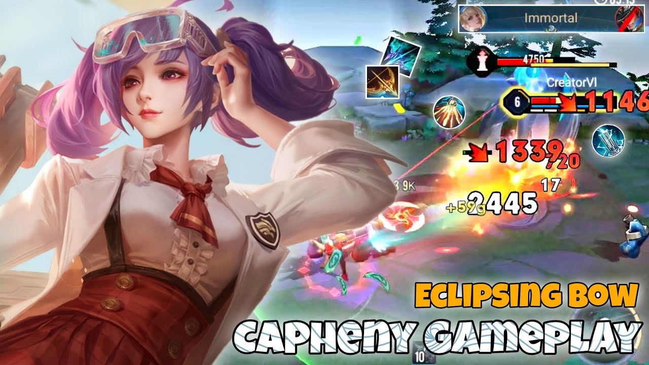 Capheny Dragon Lane Pro Gameplay | New Item Eclipsing Bow 🏹 | Arena of Valor Liên Quân mobile ...