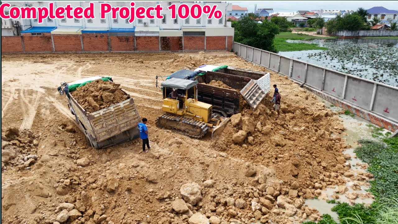 5T Stucked Pouring Filling Soil,Completed Project Delete Huge Lake ...