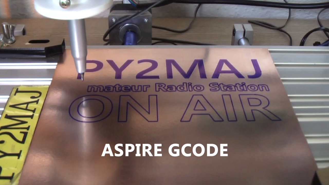 CNC 3018 - Aspire GCODE testando na prática - YouTube