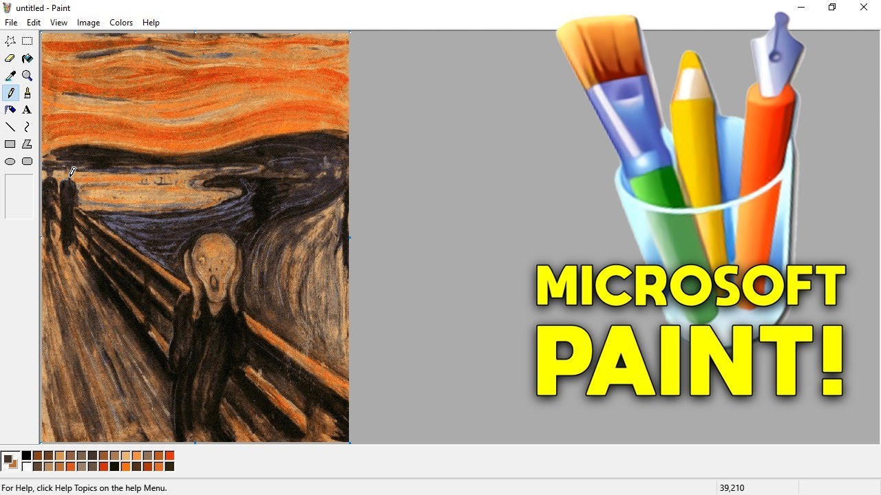 The Scream - Ultra Realistic MS Paint artwork - YouTube