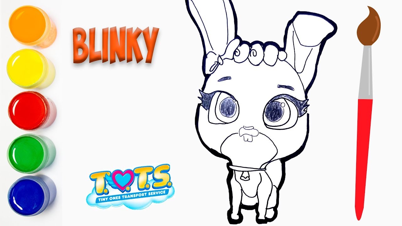 How to draw BLINKY A PURPLE BUNNY (T.O.T.S.) 🔴 Como Dibujar a BLINKY UN ...