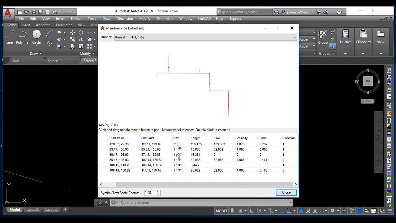 Diseño de Sistema de Riego con RainCad 2020 [5 creación y dimensionado de tuberías] - YouTube