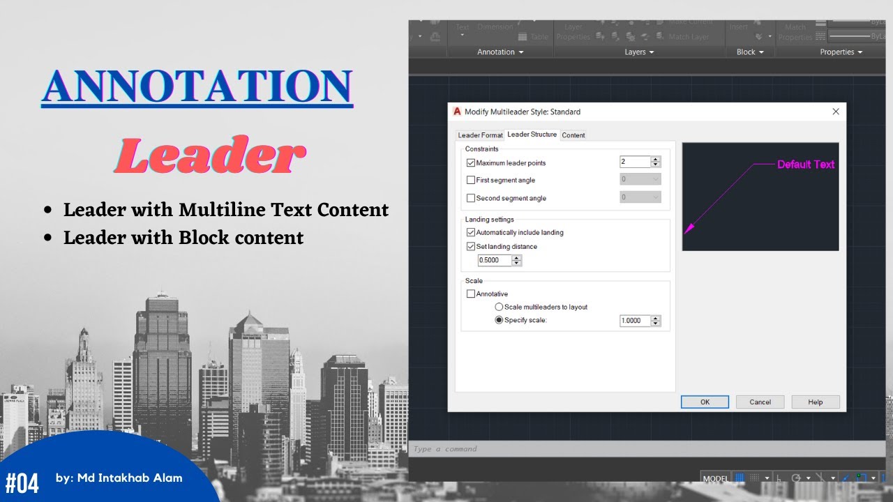04 How To Use Leader Command In AutoCAD Basic AutoCAD Tutorial 04-how-to-use-leader-command-in-autocad-basic-autocad-tutorial