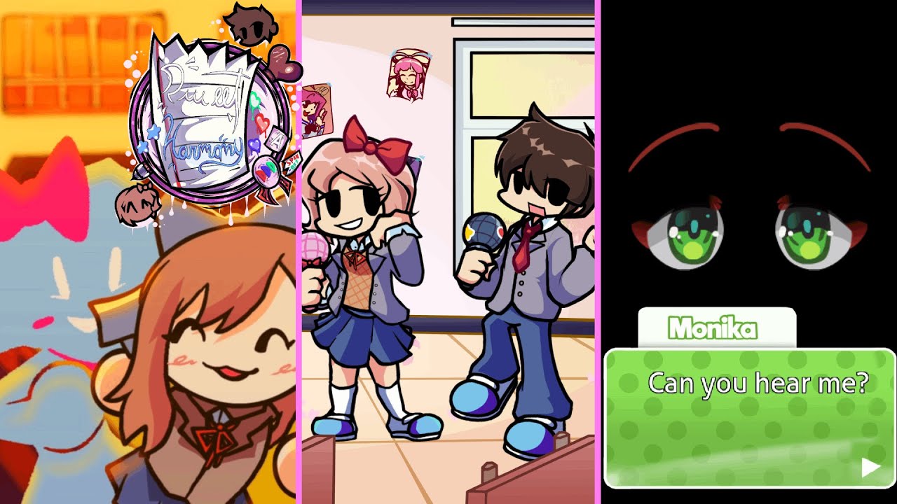 FNF: Vs Sayori & Monika // Sweet Harmony // +Cutscene Friday Night ...