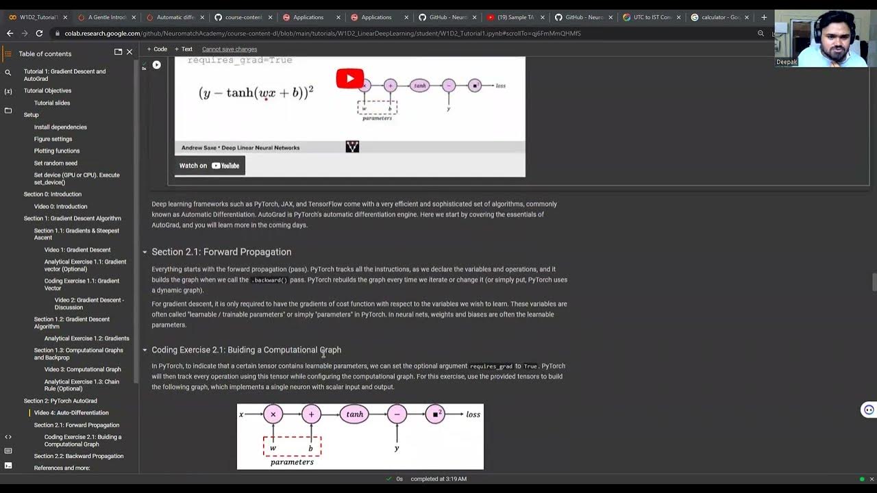 Pytorch Autograd | Neuromatch Academy Deep Learning TA Demo long - YouTube
