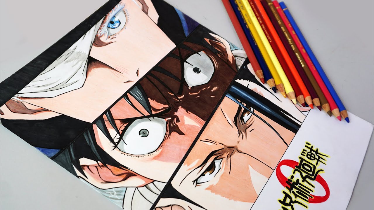 Drawing Jujutsu Kaisen 0 | Suguru Geto, Satoru Gojo and Yuta Okkotsu ...