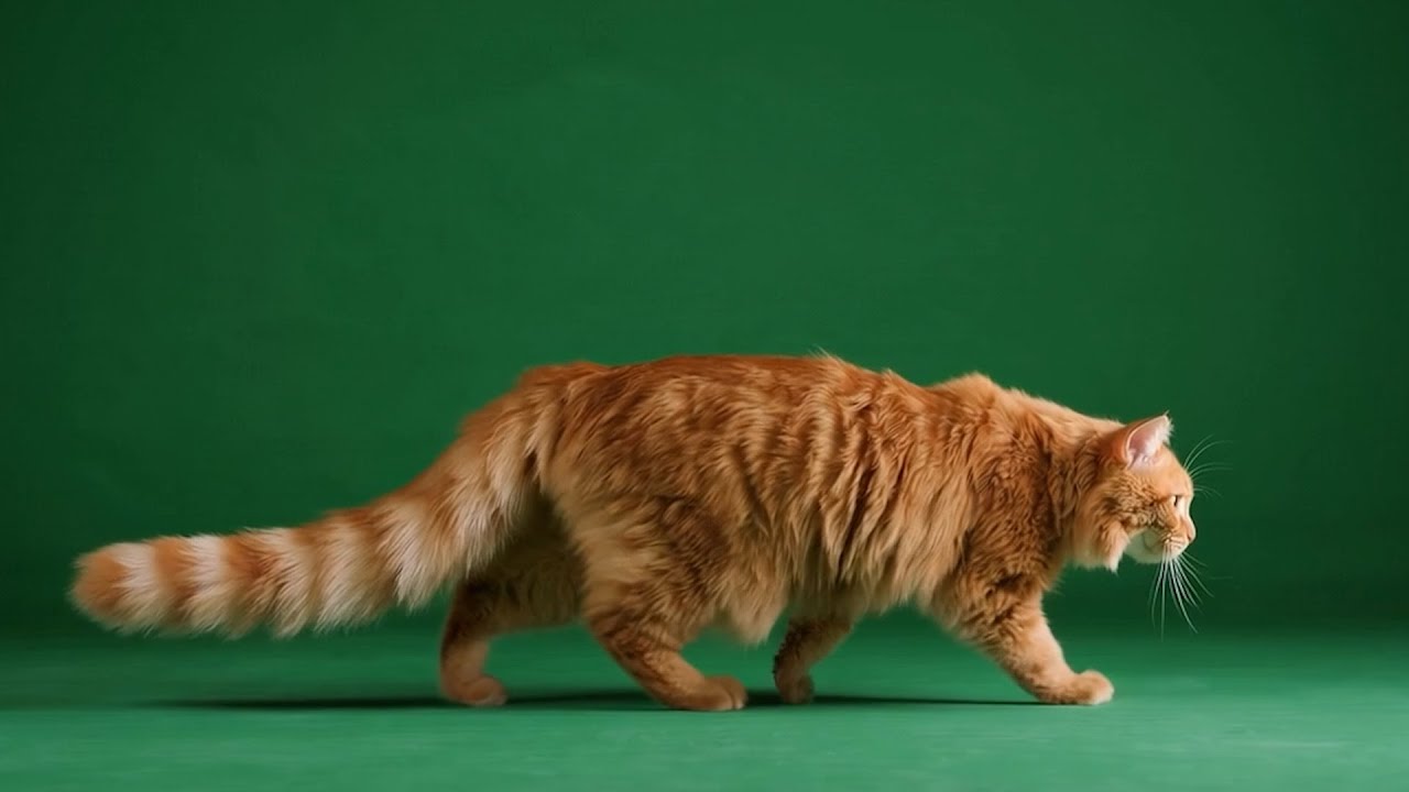 Orange Cat – Free Green Screen VFX Loop Animation - YouTube