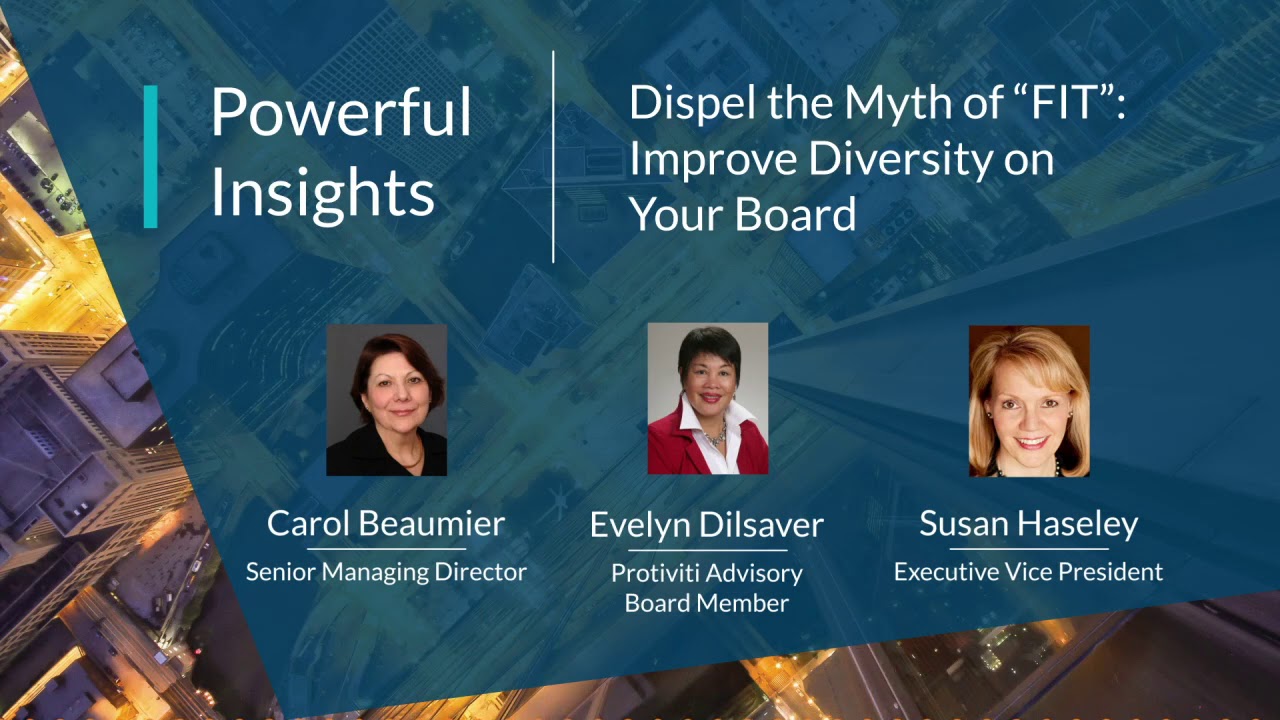 Dispel the Myth of "Fit": Improve Diversity on Your Board - YouTube