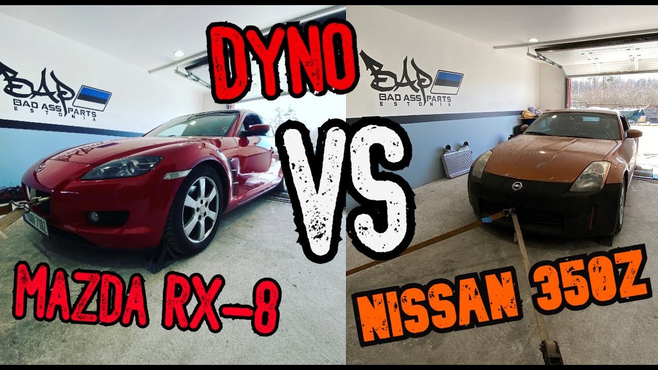 Badassparts Dyno Mazda Rx-8 VS Nissan 350z - YouTube