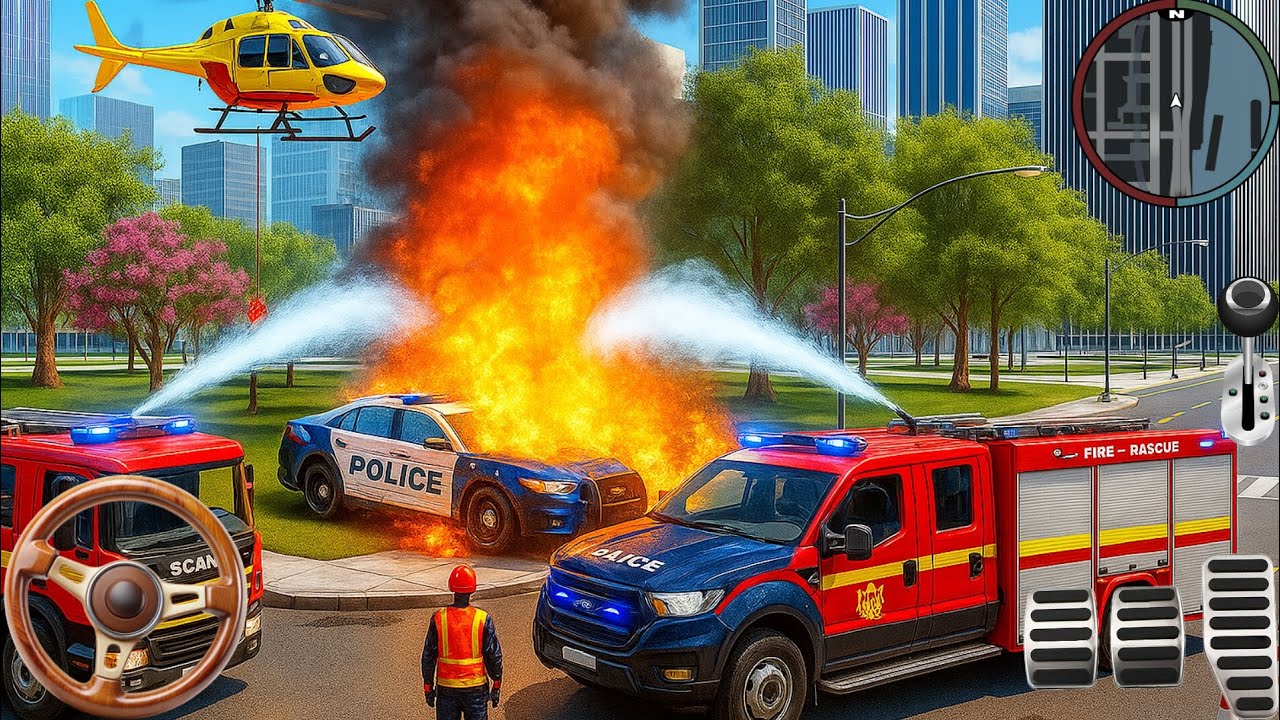 Firefighter Truck Rescue Simulator 🚒 | 911 Fire Rescue Game | Android ...