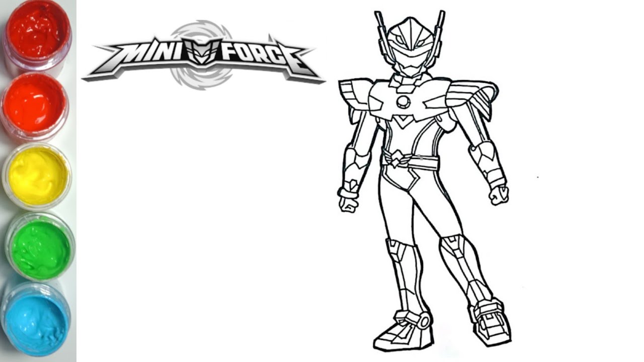 Mewarnai Miniforce ( Sammy ) | How to Color Miniforce. - YouTube