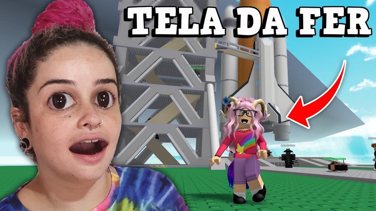 ROBLOX NA TELA DA FERNANDA PELA PRIMEIRA VEZ - YouTube