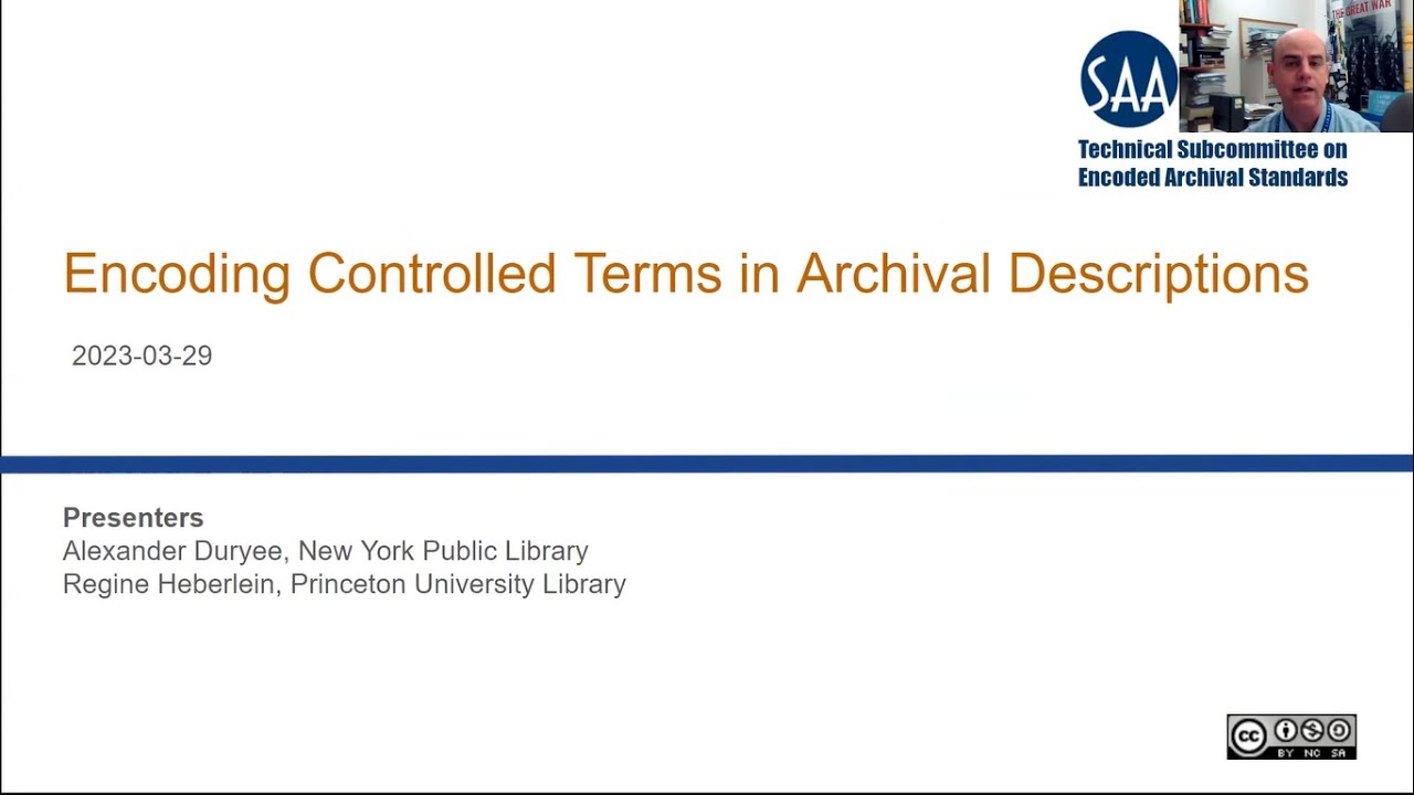 Encoded Archival Description EAD Application Guidelines For Version