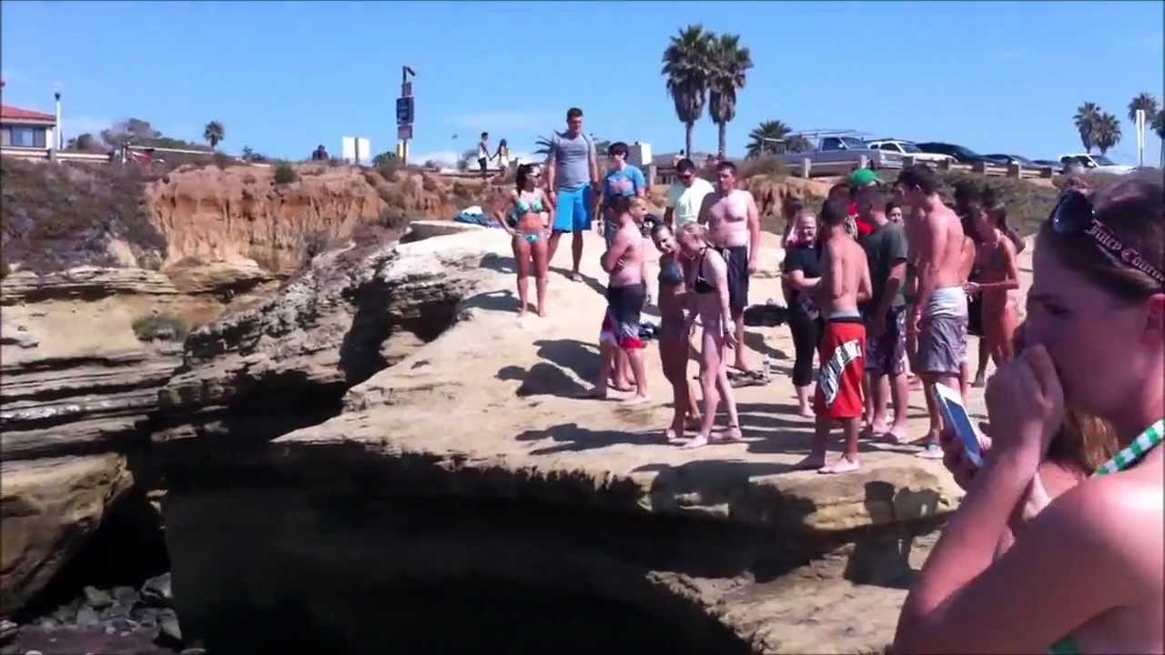Insane Sunset Cliffs Jump - YouTube