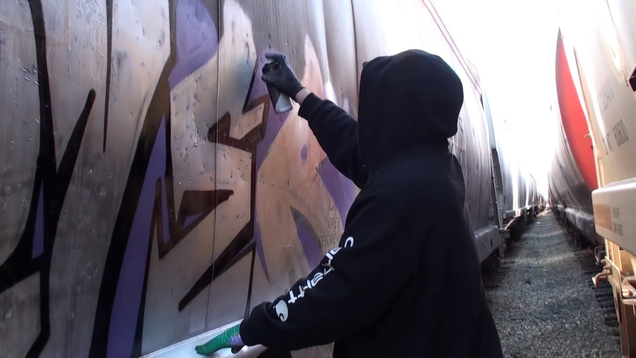 Train Graffiti - Big Miles SDK - Stompdown Killaz - Canada - YouTube