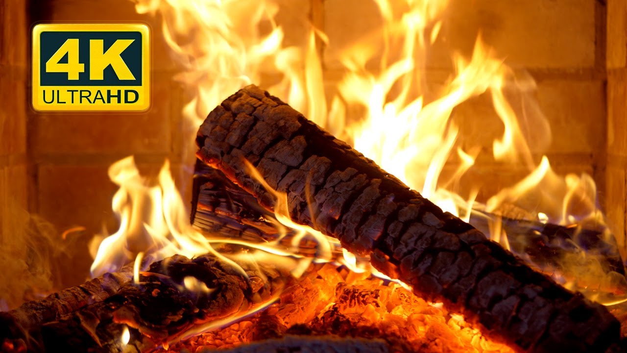 🔥 Cozy Fireplace 4K (12 HOURS). Fireplace Ambience with Crackling Fire ...