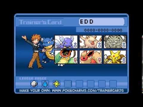 Pokemon Trainer card History Leaf Green - YouTube