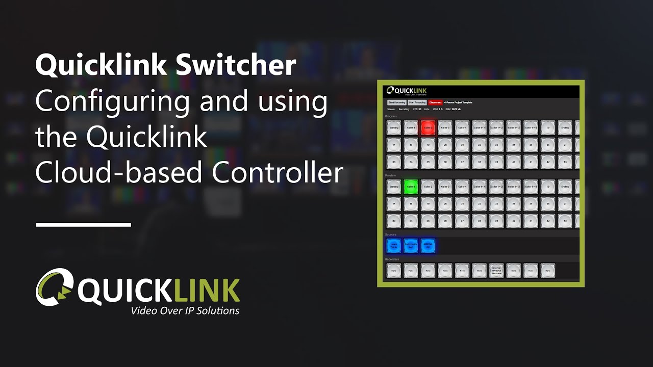 QuickLink StudioPro: Configuring and using the QuickLink Cloud-based ...